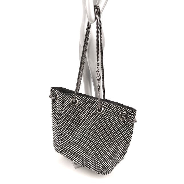 Ladies Diamante Evening Pouch - Black