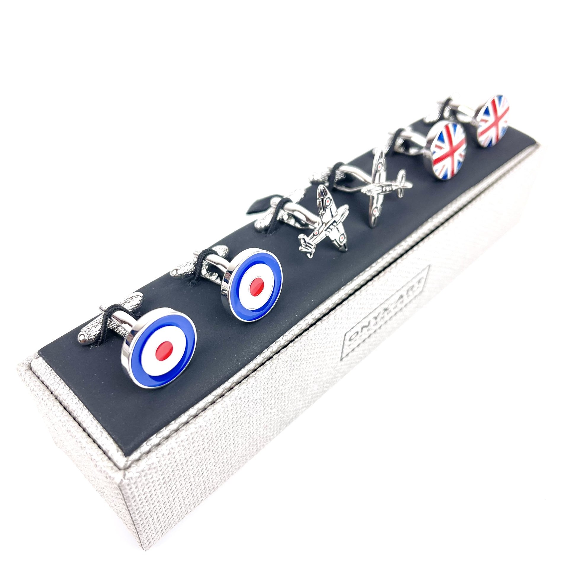 RAF Cufflinks - 3 Pair Gift Set | Patriotic Gift for Him