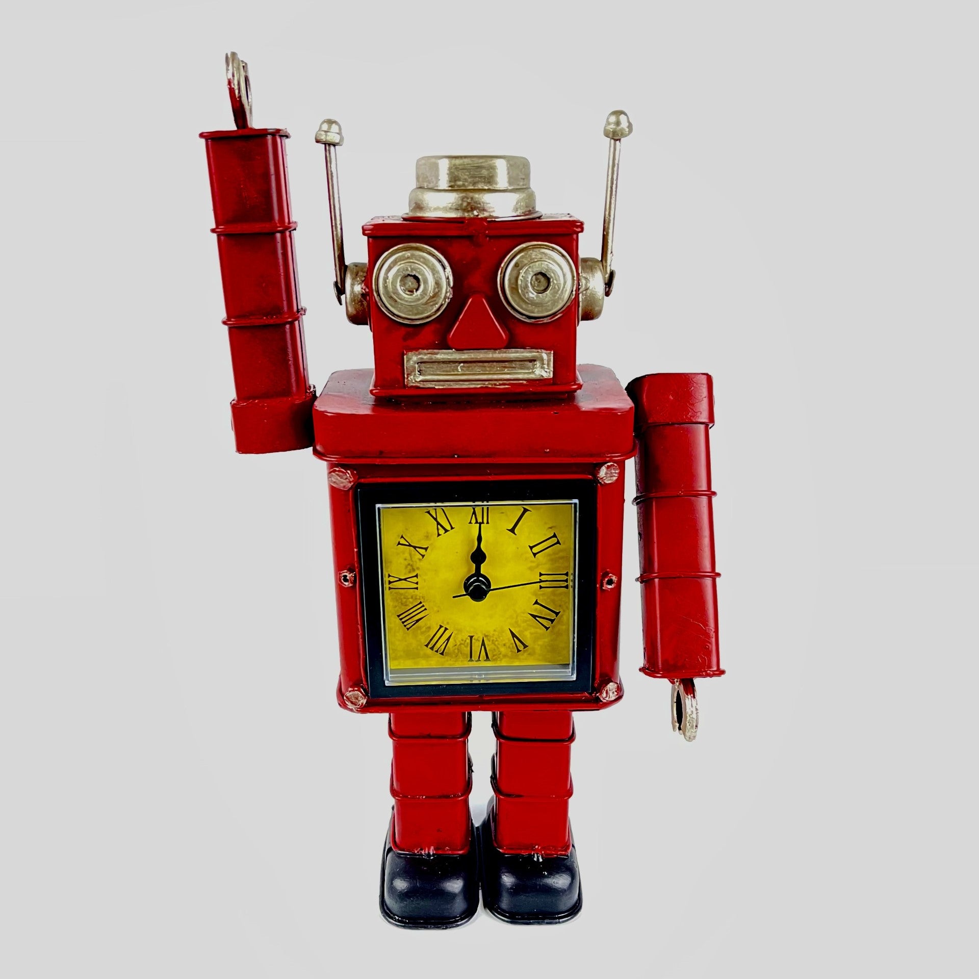 Robot Clock Retro Style in Red | Quirky Gifts!