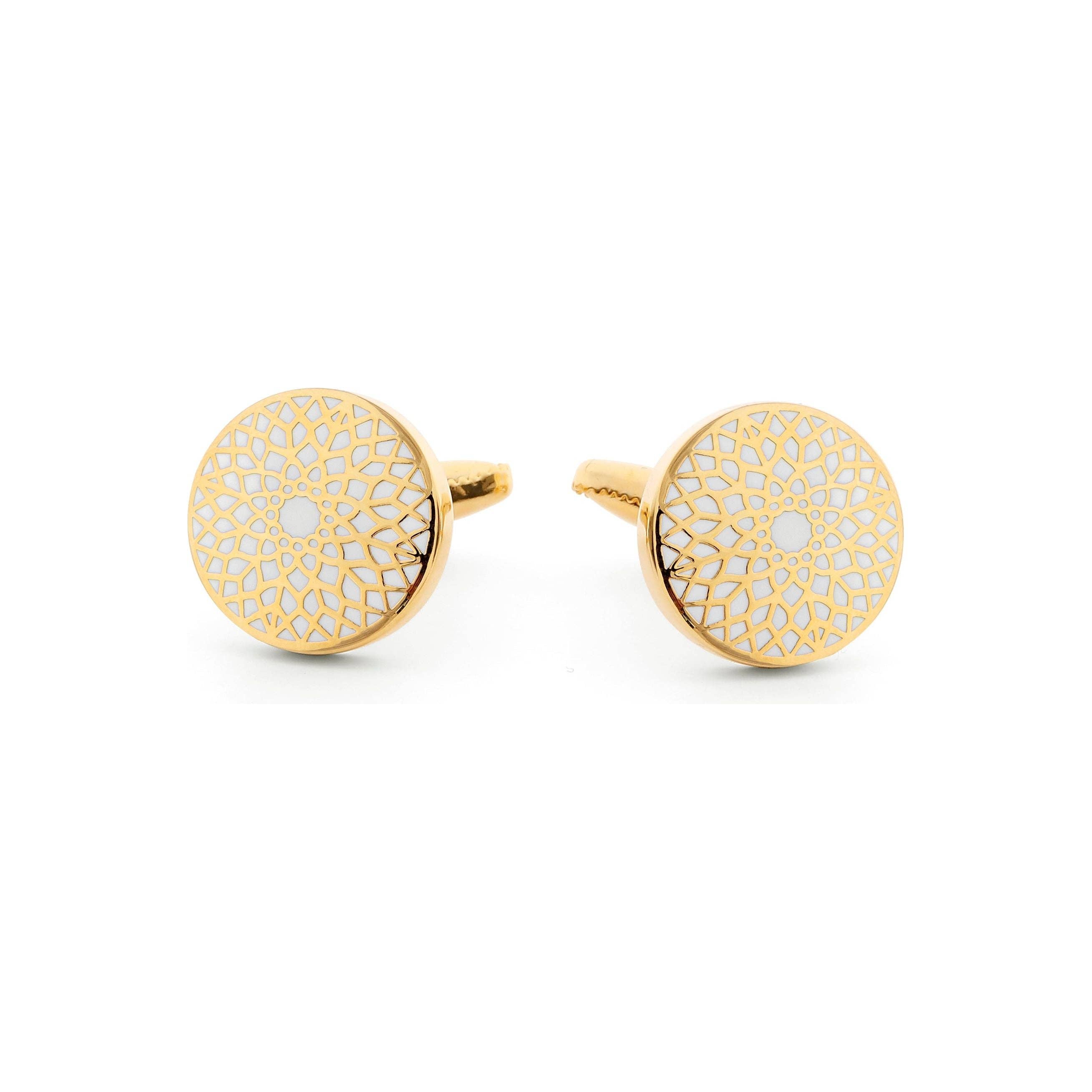 Big Ben Gold & White Cufflinks | Iconic Symbol of London