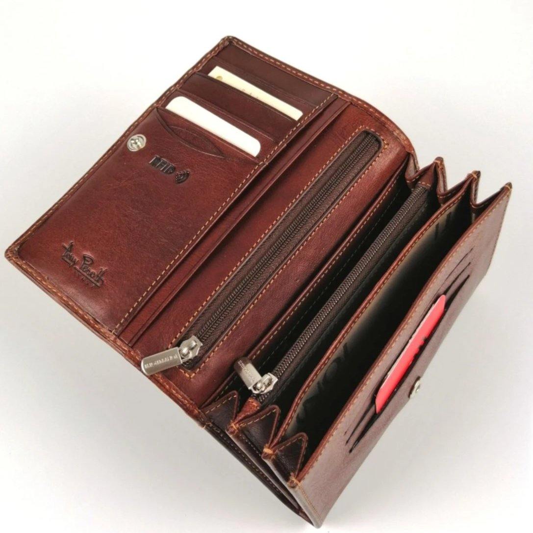 Tony Perotti Italian Leather Matinee Purse: Brown