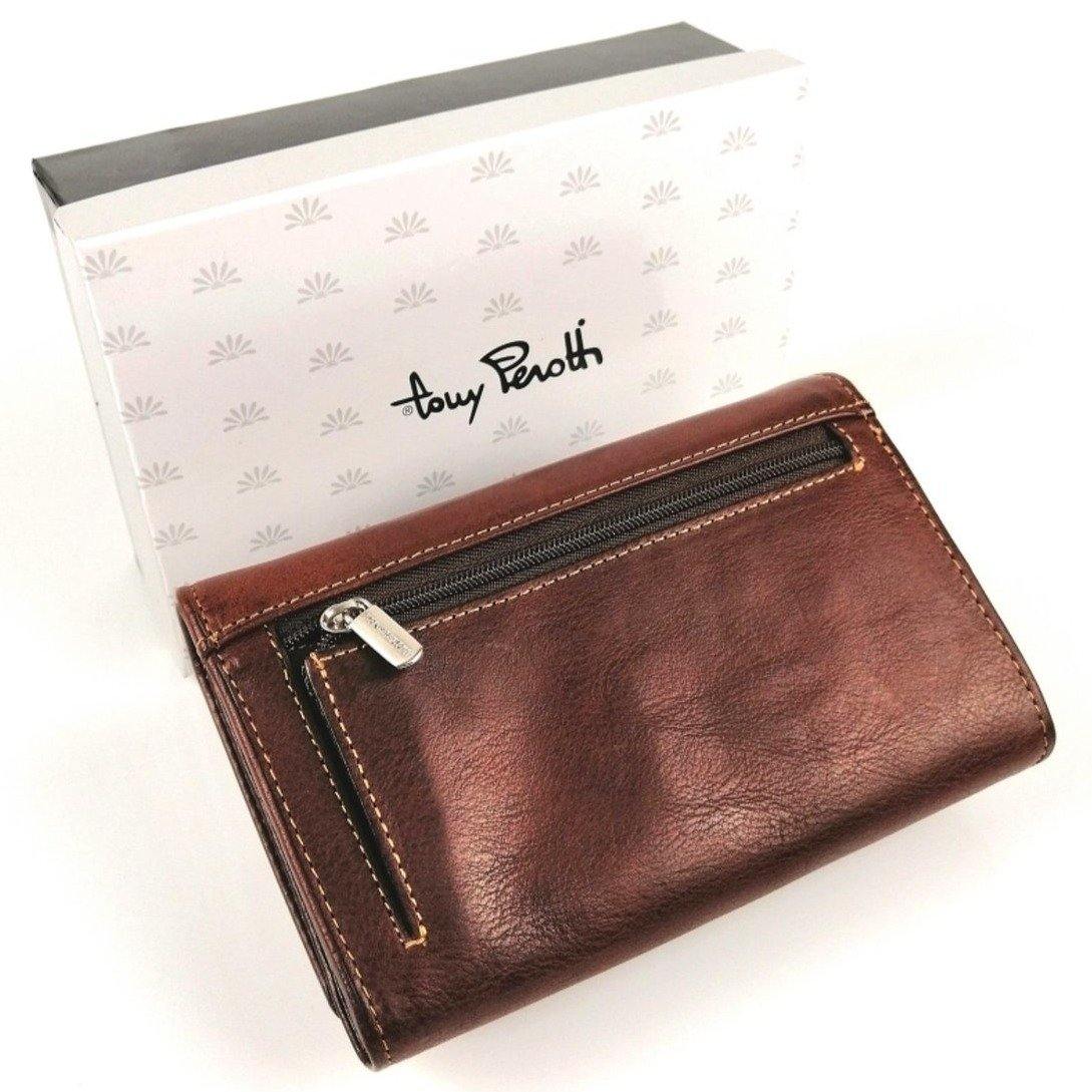 Tony Perotti Italian Leather Matinee Purse: Brown