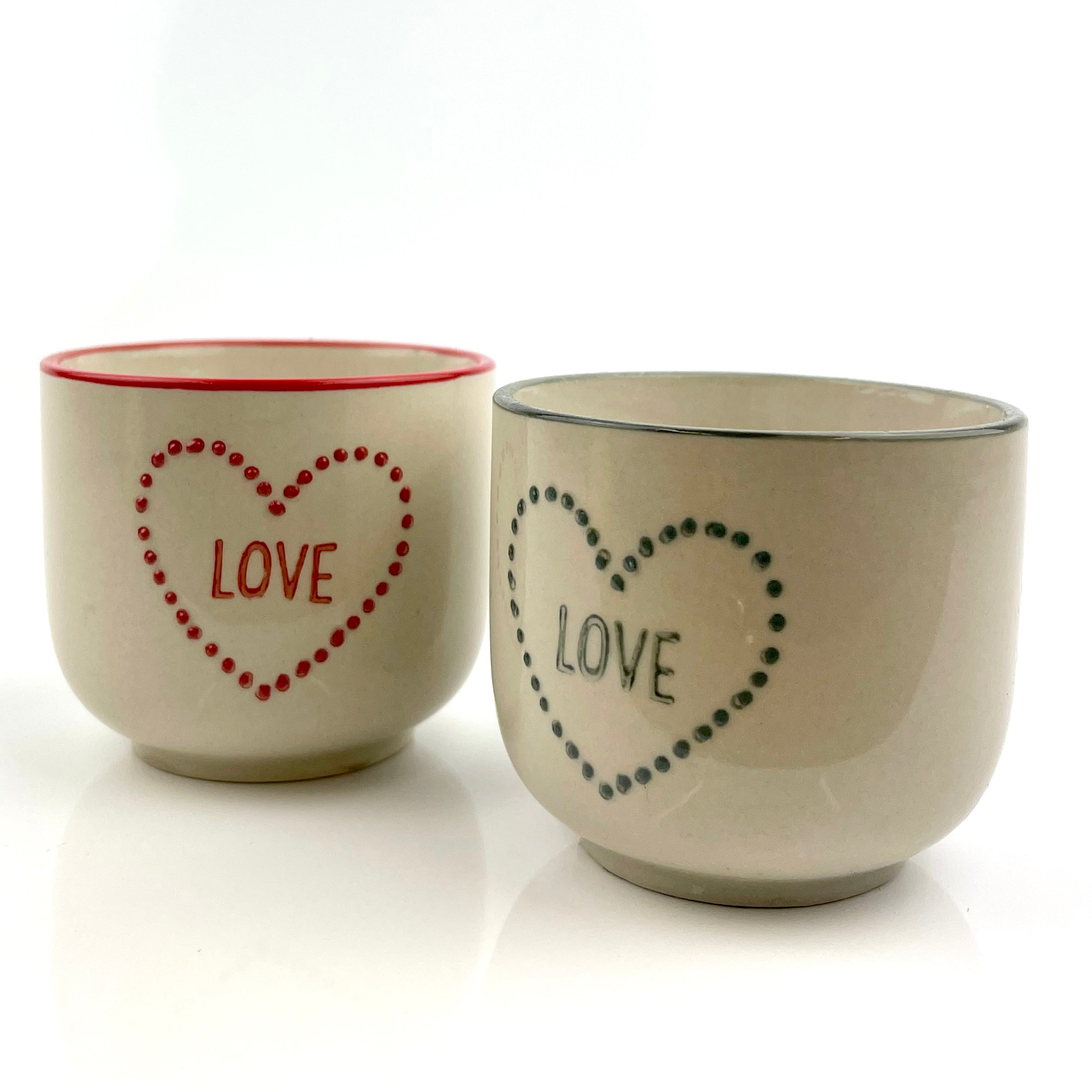 Small Love Heart Planters; Set of 2 | Valentines Gift
