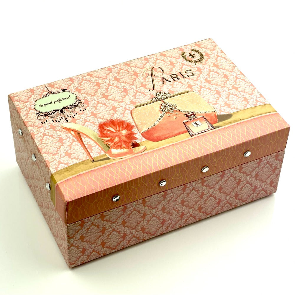 Paris Design Medium Printed Jewellery Box | Gift for Her