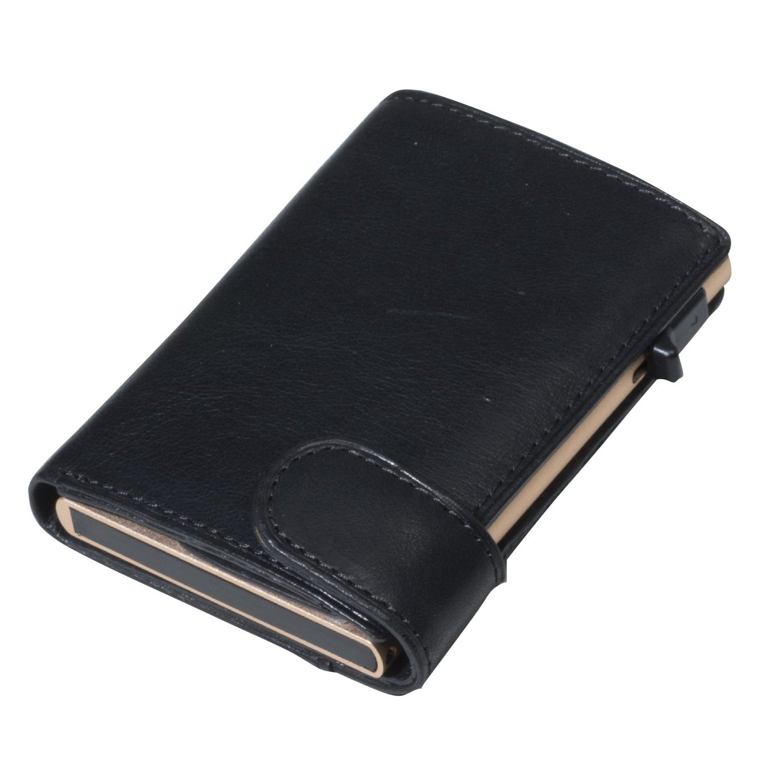 Tony Perotti FURBO Leather Card Holder with RFID (Black)