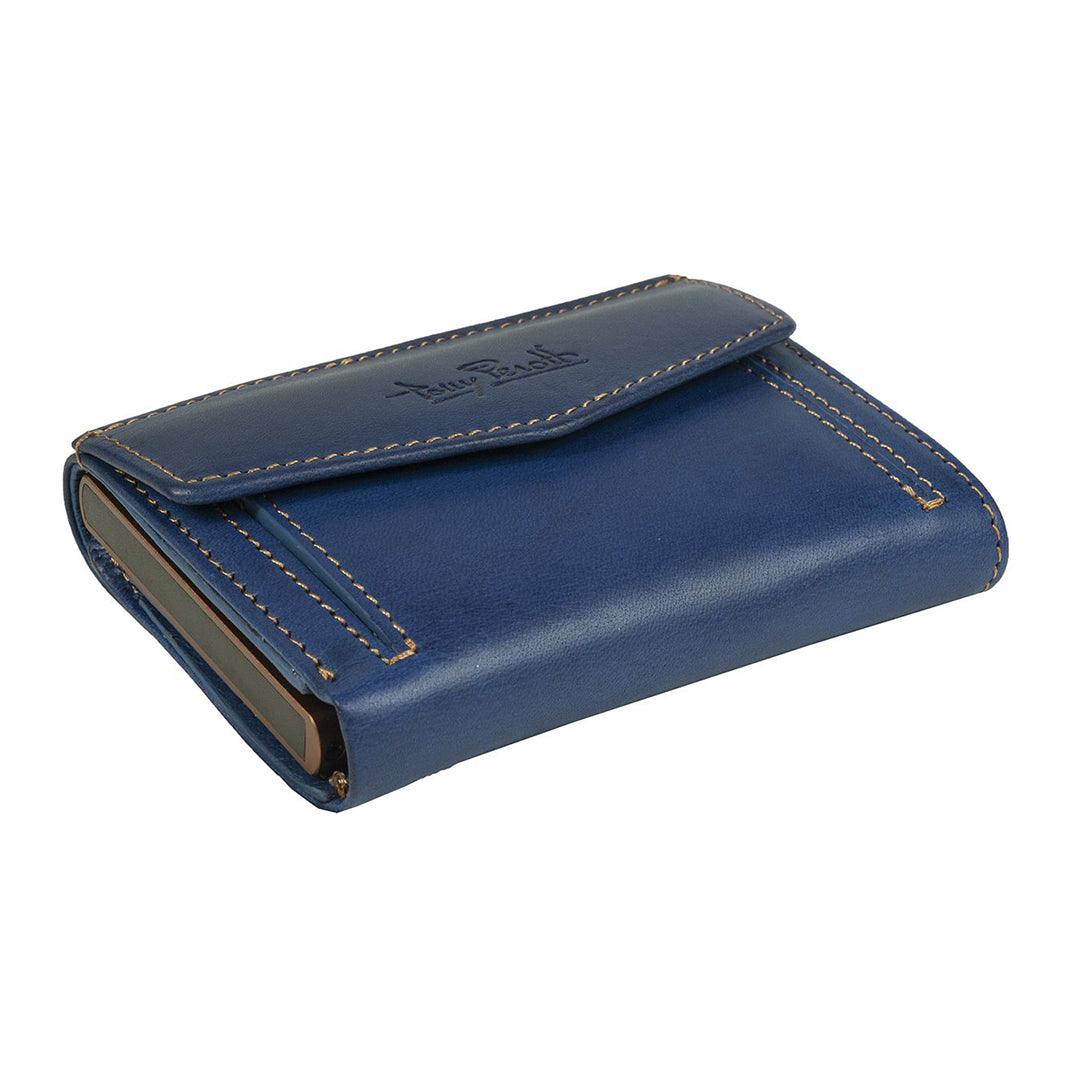 Tony Perotti Unisex FURBO Card Holder (Blue/Brown)